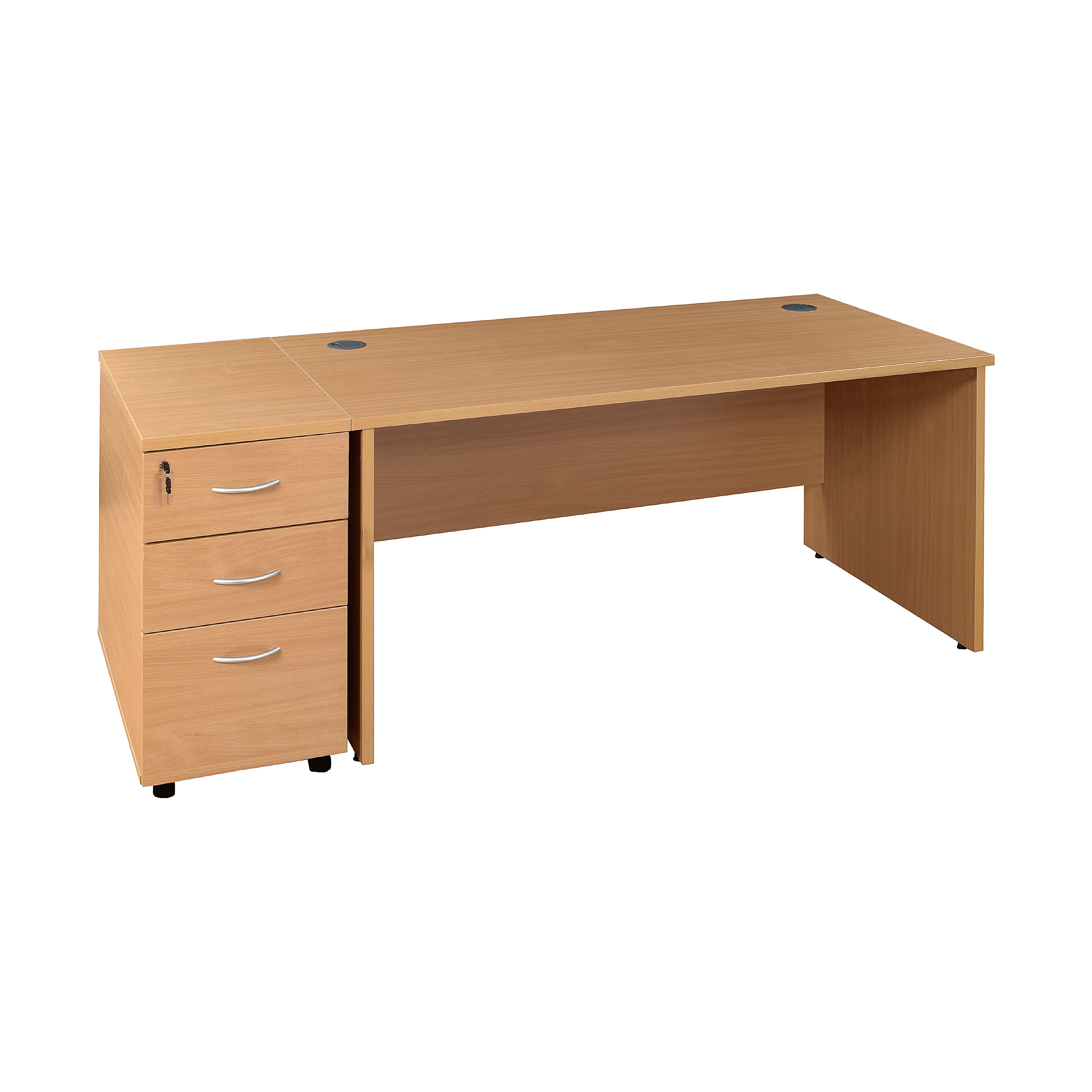 Solar Panel End Rectangular Desks With Desk High Pedestal | Rectangular ...