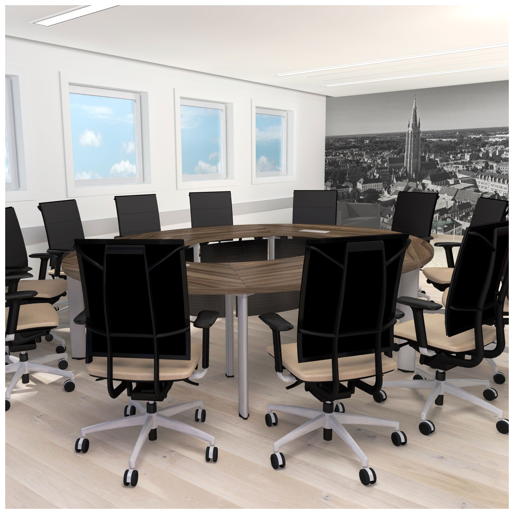 BN CX 3200 Modesty Panels For Curved Tables | Meeting & Boardroom Furniture