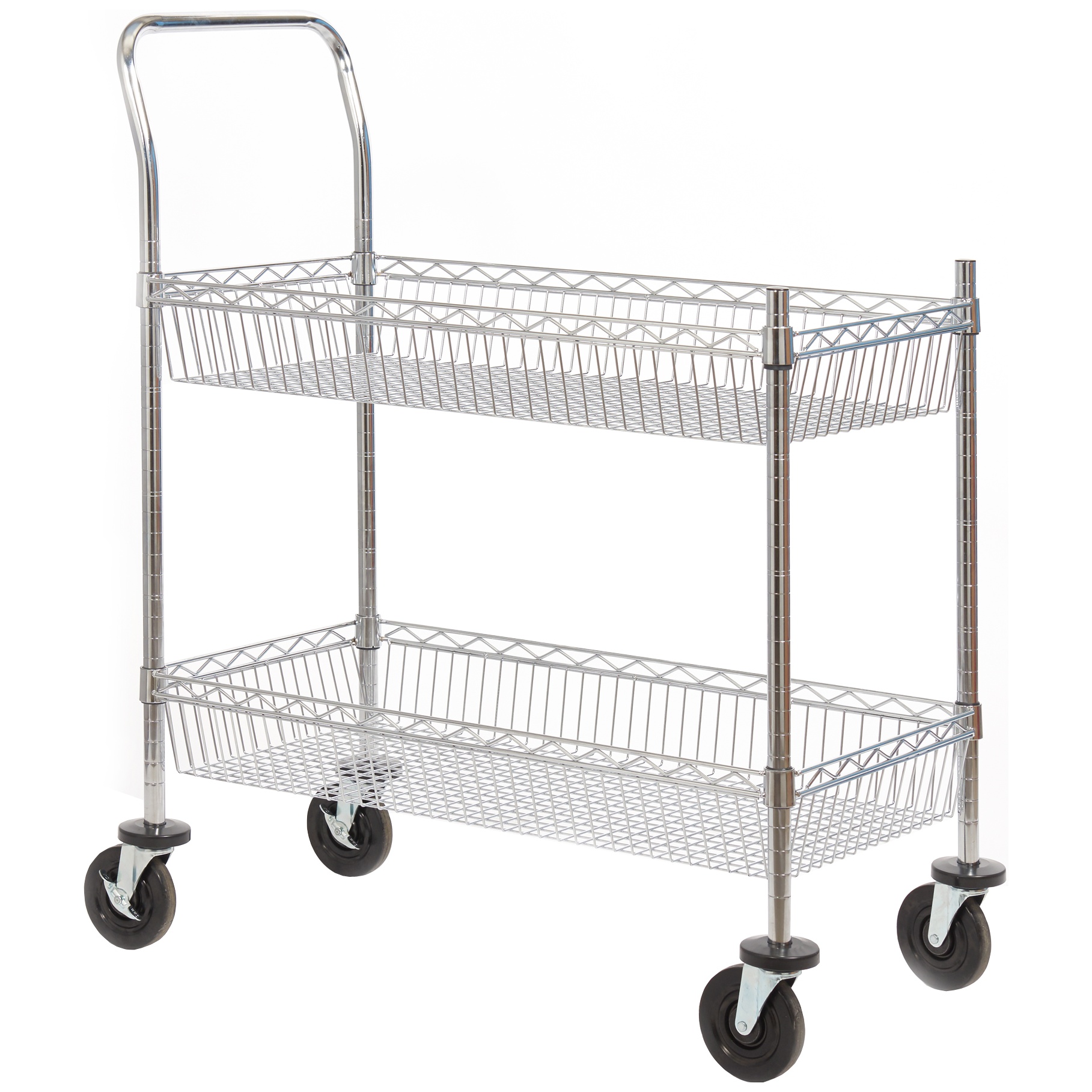 Chrome Plated Wire Tray Trolley | Wire Mesh Trolleys