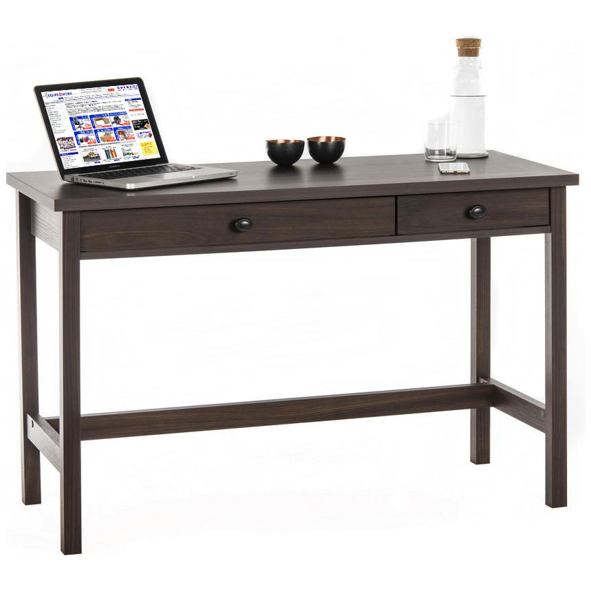 Walnut Console Laptop Computer Desk | Home Computer Desks