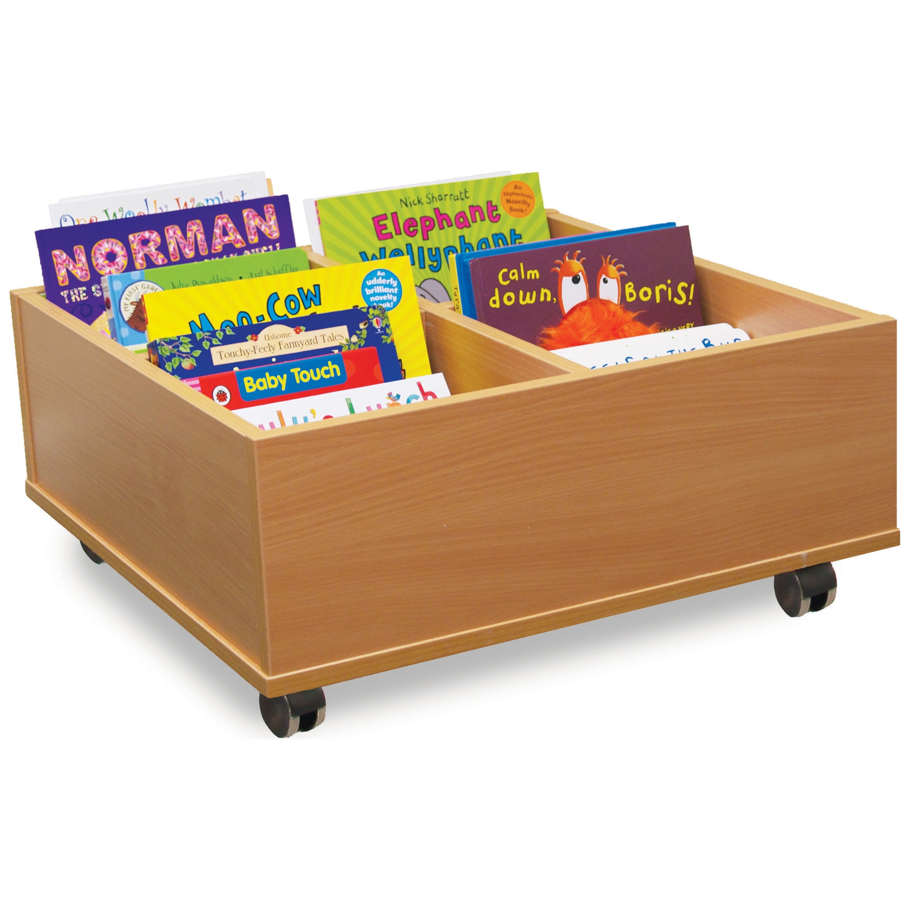 4 Bay Kinderbox Book Storage With Castors | Kinderboxes