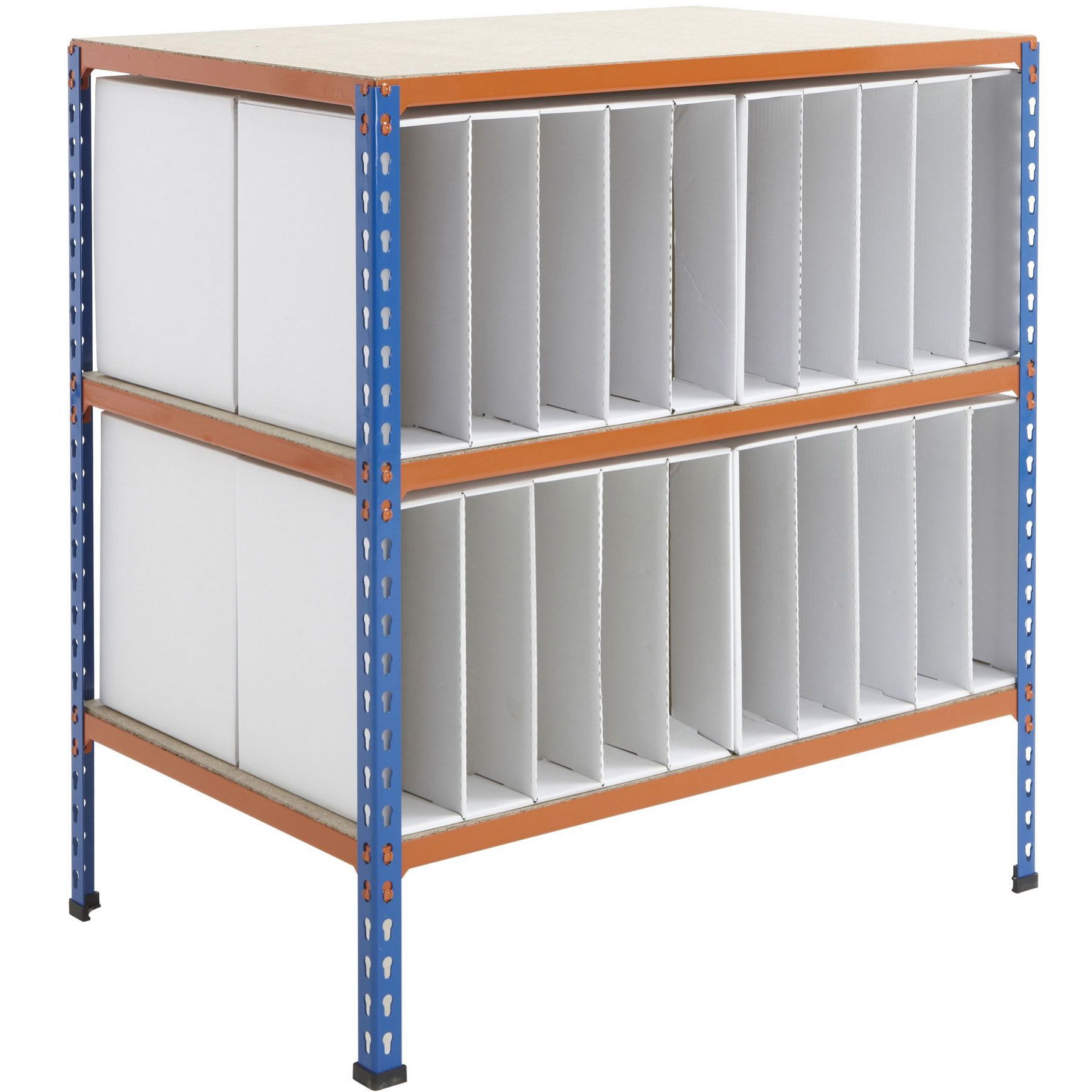 BiG340 Lever Arch File Storage Shelving | Archive Shelving with Card Boxes