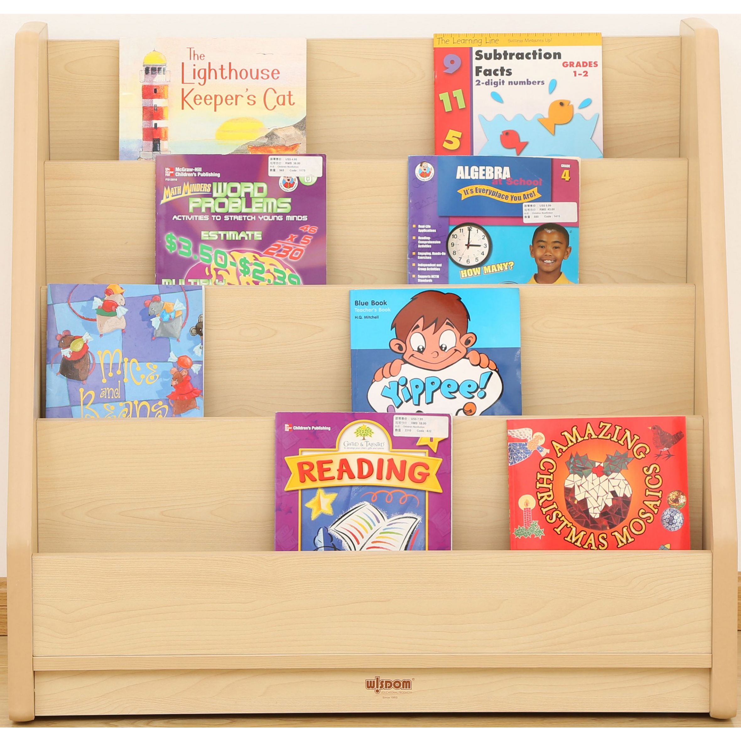Elegant Low Classroom Book Storage Unit | Bookcases & Literature Sorters