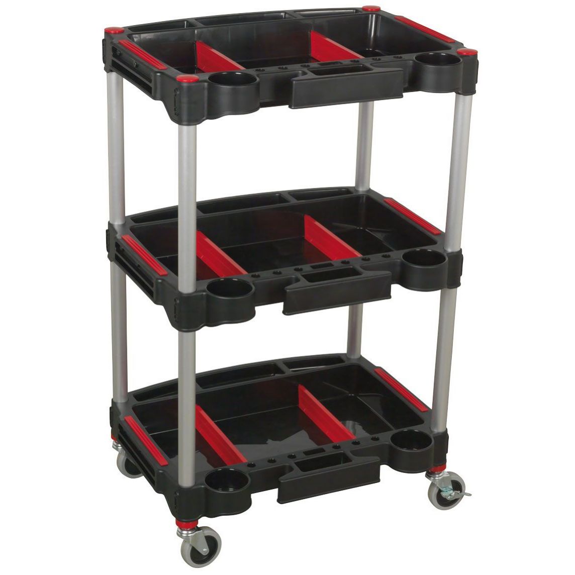 Sealey 3 Level Composite Trolley with Parts Storage | Workshop Trolleys