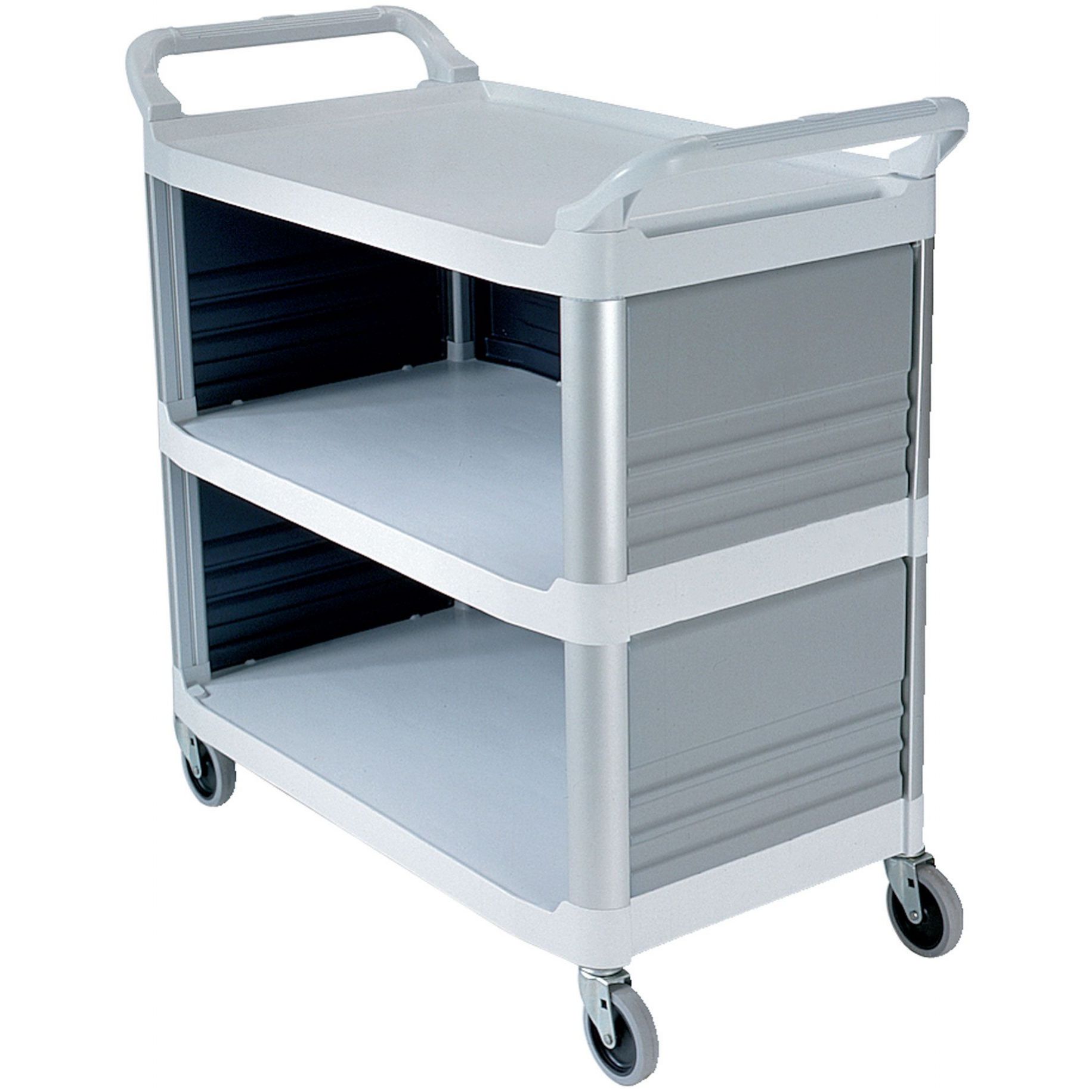 X-tra Utility Trolley Partially Closed with 3 Shelves | Housekeeping ...