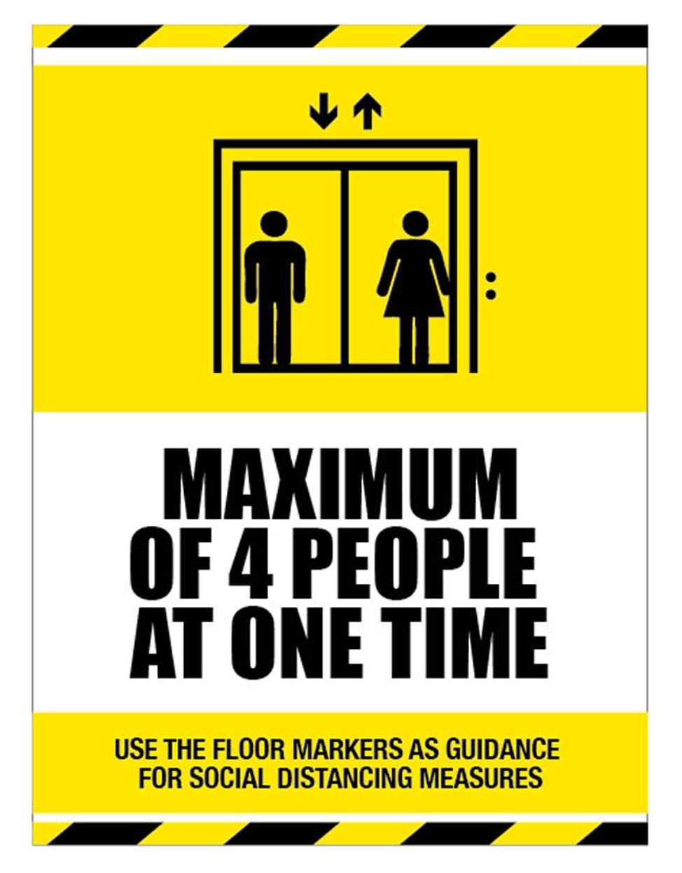 Lift Social Distancing Sign Maximum of 4 People | Coronavirus Social ...